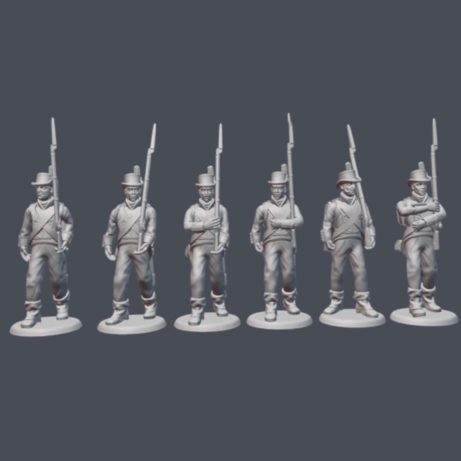 Spanish Infantry: Chistera Hats, March Order X6 28mm Napoleonic Wargame ...
