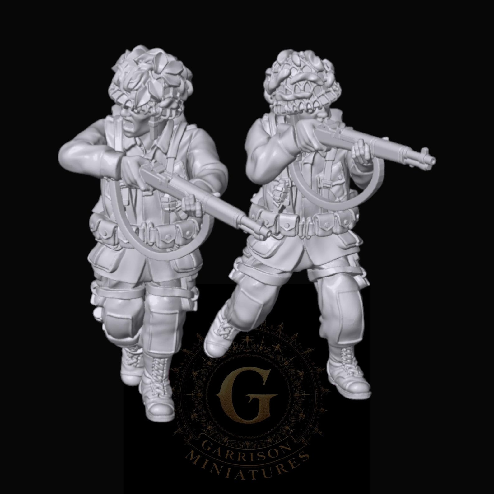 US Airborne Riflemen X12: 20mm and 28mm WW2 Wargame and Display ...