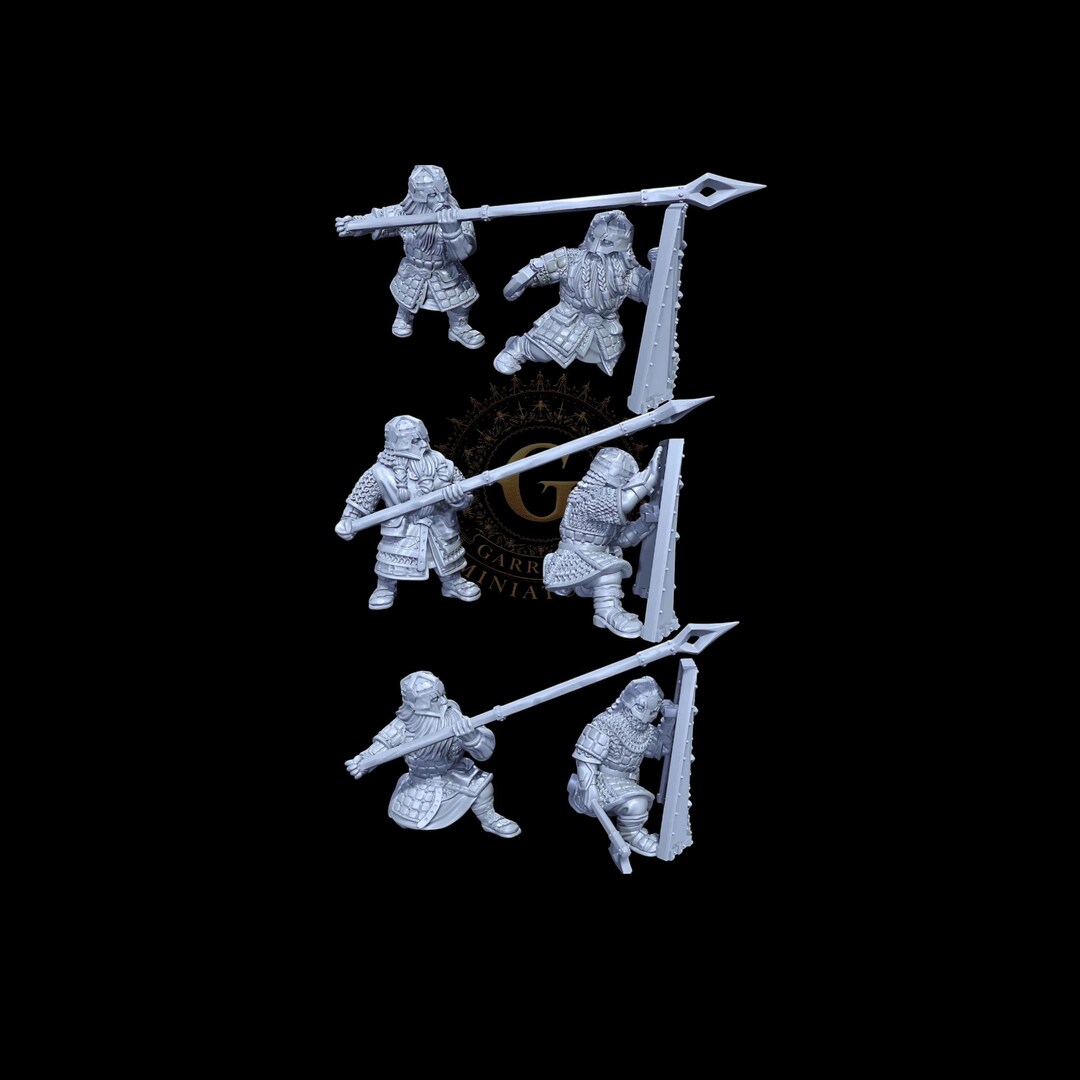 Dwarf Shield Wardens X6: 28mm Fantasy Wargames & Collectors Miniatures ...