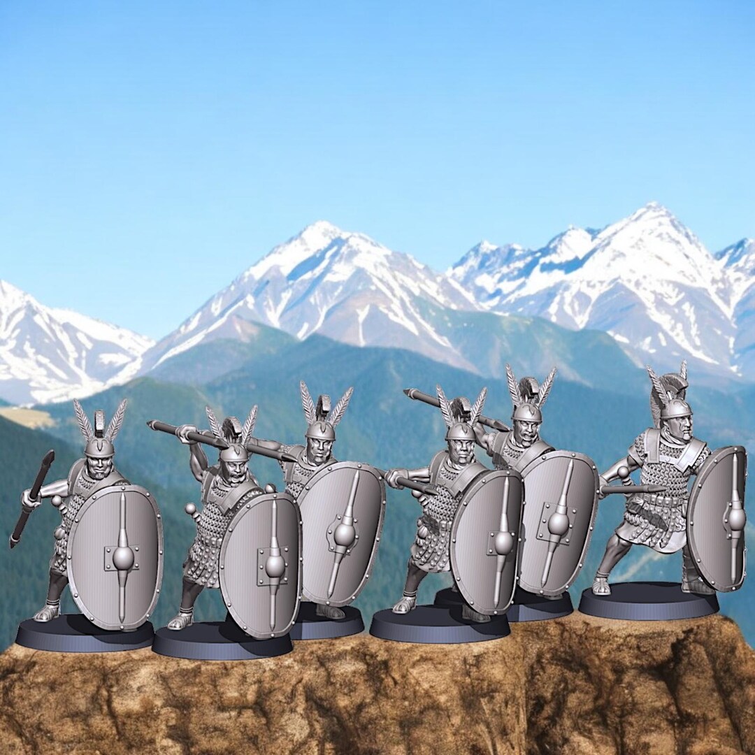 Roman Republic Triarii X6 Saga Carthage Hail Caesar 28mm 1/56 Unpainted ...