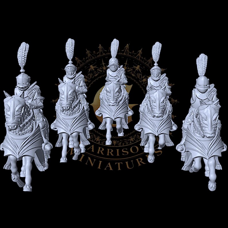 Spanish Heavy Cavalry X5: 28mm Medieval Unpainted Resin Wargame ...