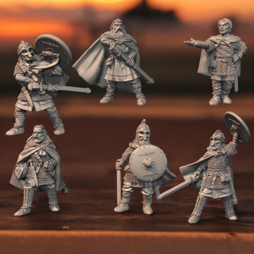 28mm Vendel Characters X 6 Rohan Dark Ages Vikings Etc Wargames ...