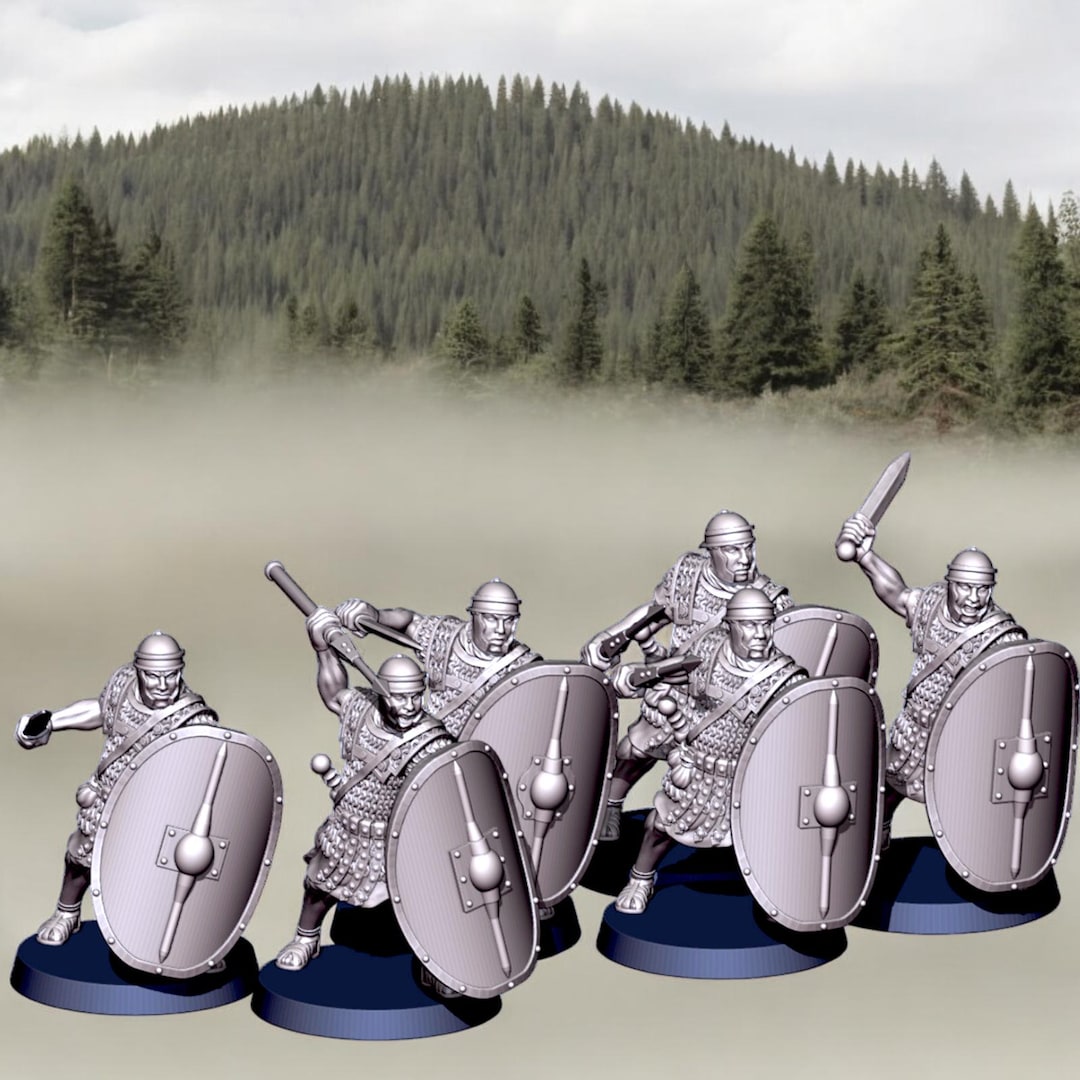 Roman Late Republic Legionarii X6 Saga Carthage Hail Caesar 28mm 1/56 ...