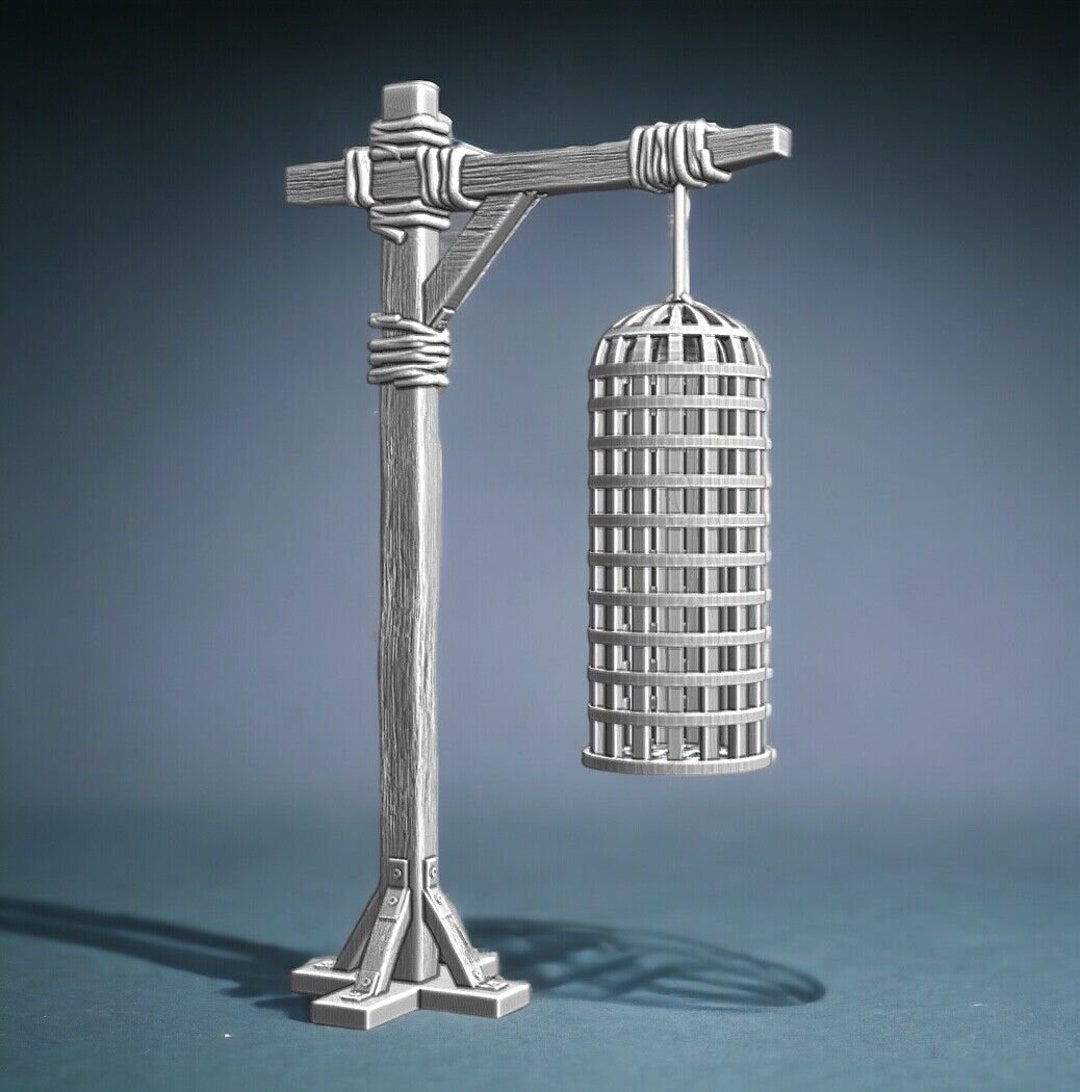 Medieval Hanging Cage/ Gibbet Model -- 28mm 1/56 Wargames and ...