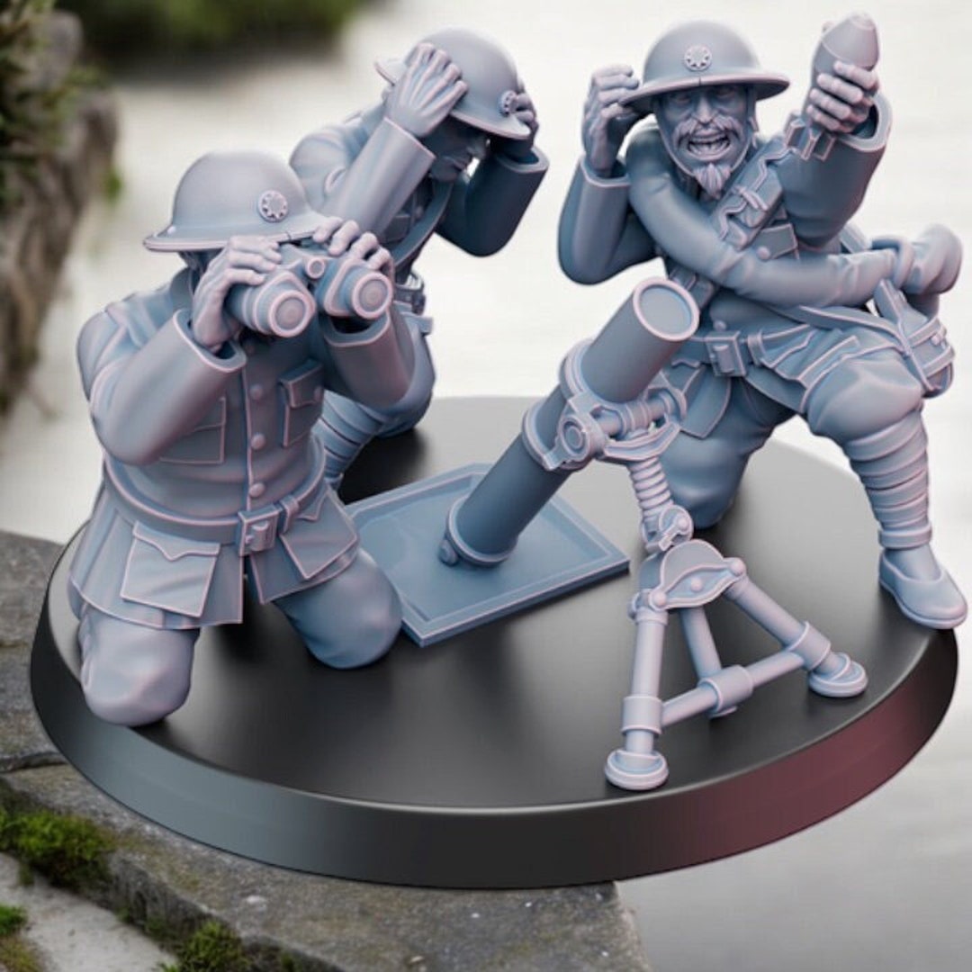 Chinese NRA Infantry Mortar Team: 28mm Wargaming Miniatures - Etsy