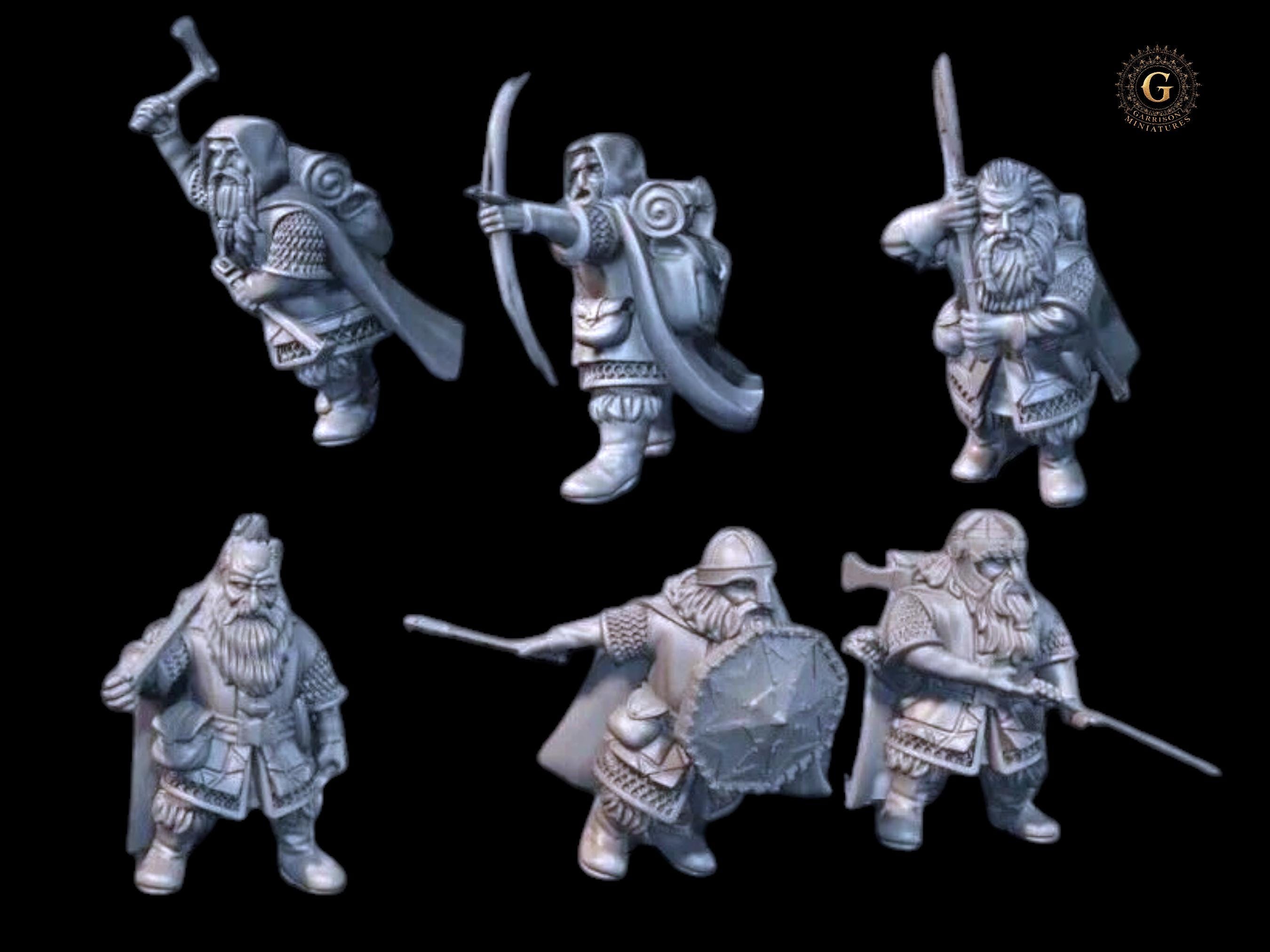 Dwarf Ranger Company X6 MESBG, LOTR 28mm 1/56 Wargames Collectors ...
