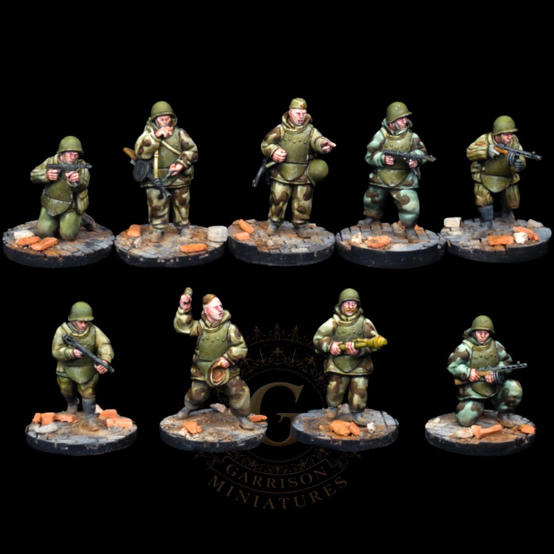 Soviet Assault Engineers Squad 28mm or 20mm WW2 Wargame and Display ...