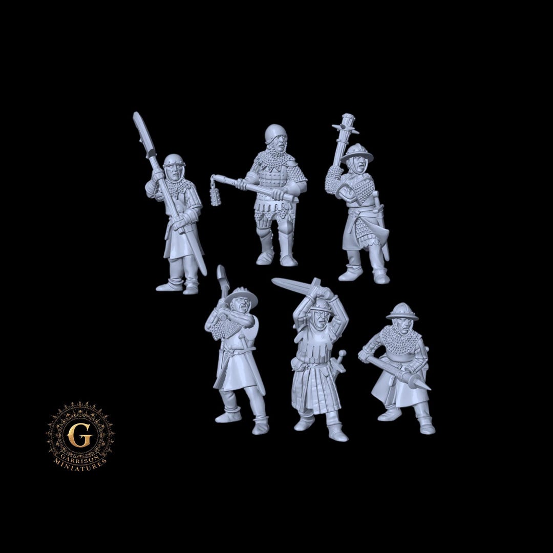 Medieval Men at Arms 2-hand Weapons: 28mm Wargame Miniatures - Etsy