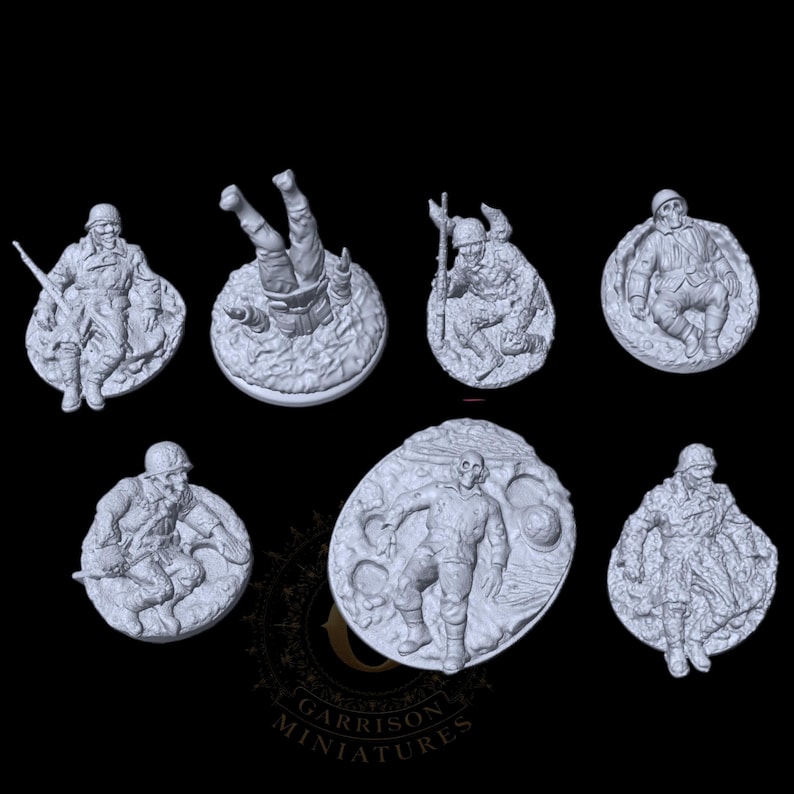 WW2 Stalingrad Frozen Casualty Markers: 20mm & 28mm Wargame Miniatures ...