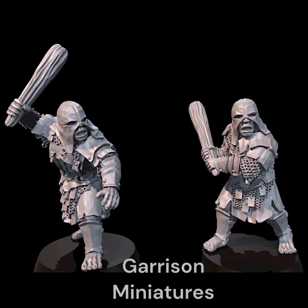 Half Trolls X 2 - 28mm Fantasy Wargame and Diorama Miniatures - Etsy