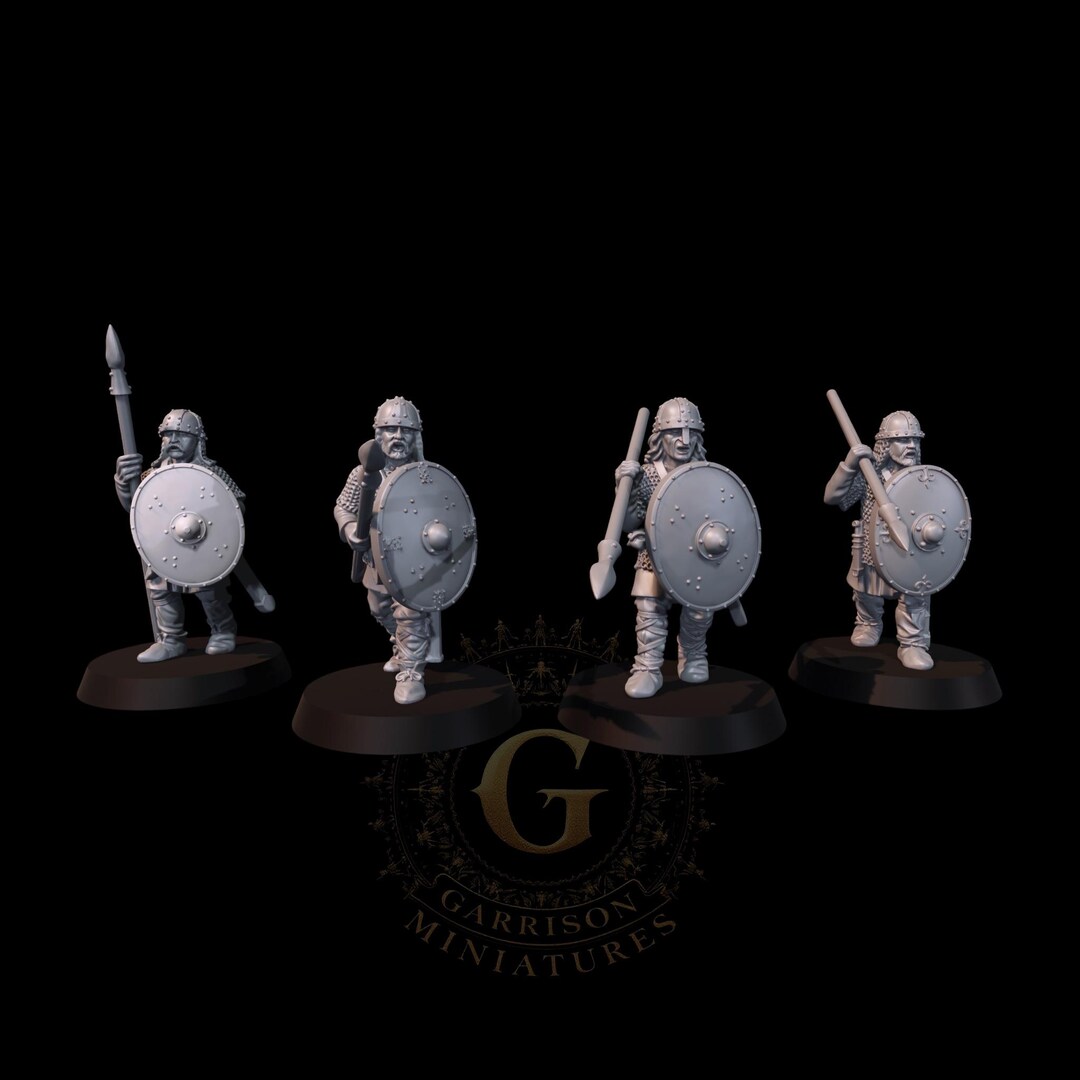Carolingian Hearthguard X4: 28mm Historical Wargame and Display ...