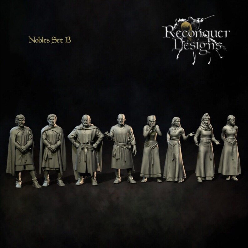 Medieval Nobles Set B: 28mm Historical Wargame & Display Miniatures - Etsy