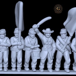 15mm or 13,5mm Epic American Civil War Infantry Strips X8 Wargame ...