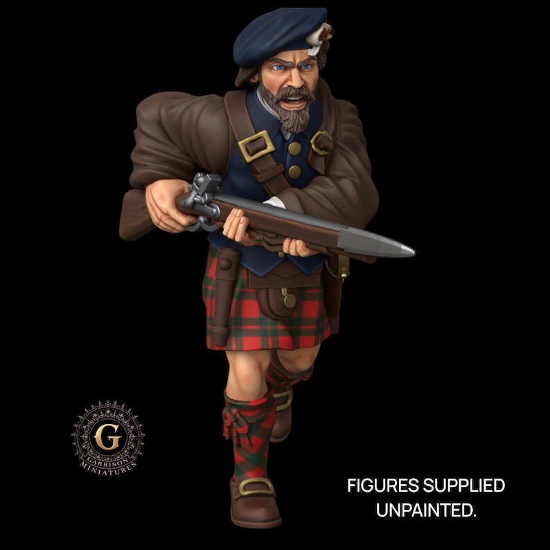Scots Jacobite Infantry Muskets X6: '45 Rebellion, Culloden 28mm ...