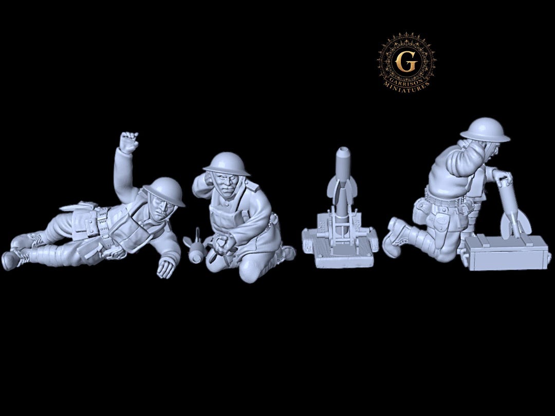 USMC Mortar Team: Belleau Wood 1918, 28mm WW1 Wargame and Display ...