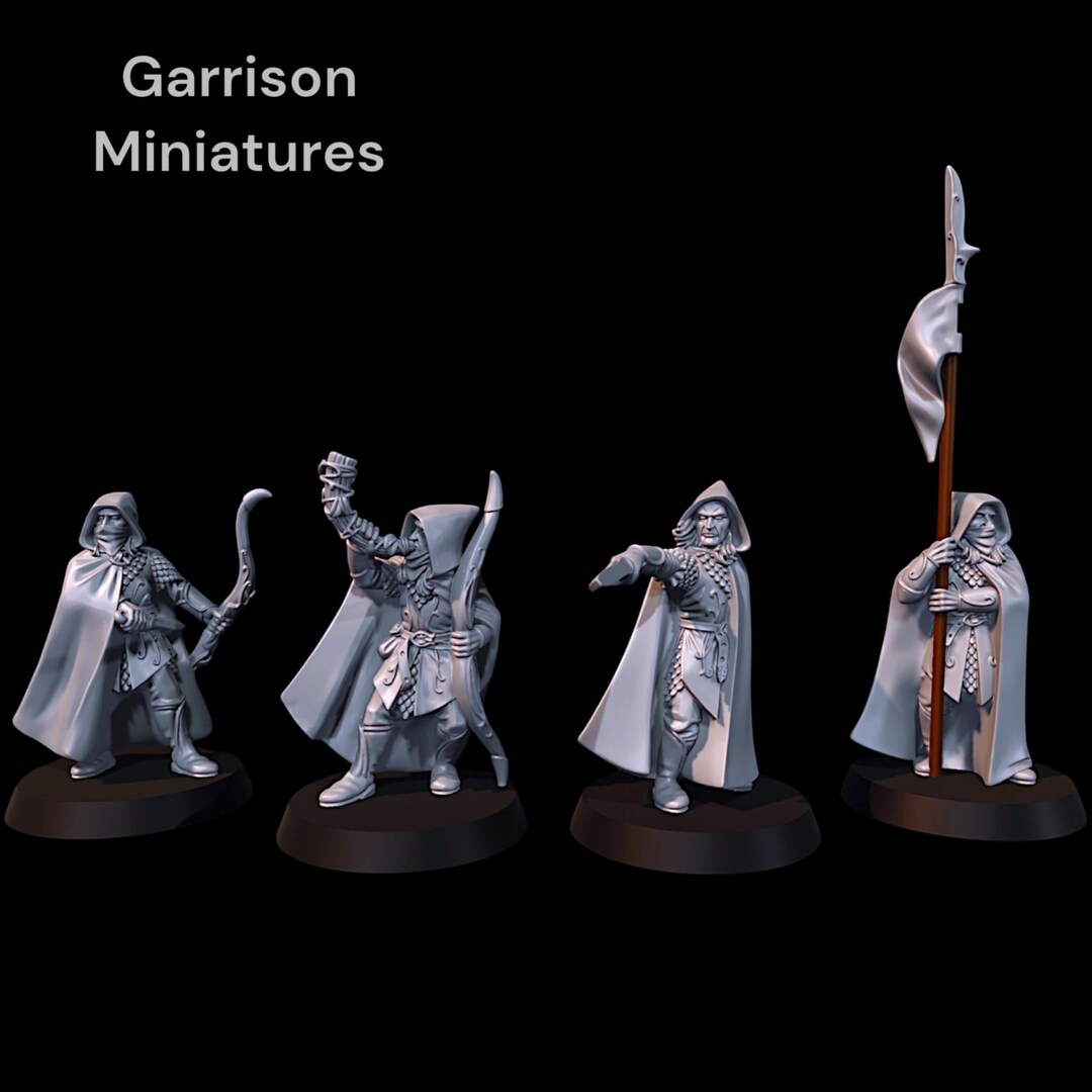 Elven Rangers Command Lotr, MESBG 28mm 1/56 Unpainted Wargames and ...