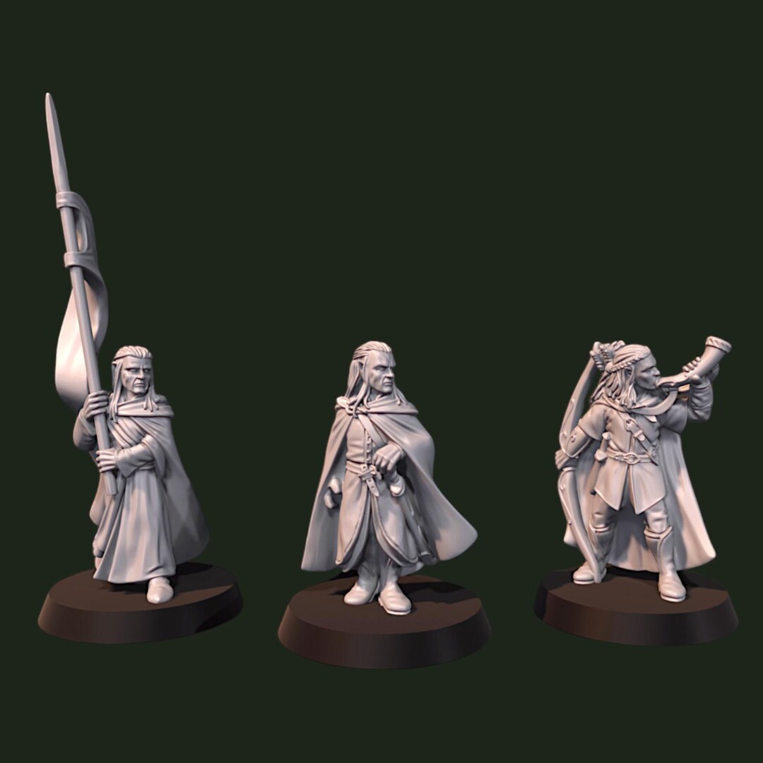 Elven Command X3: 28mm Fantasy Wargame and Display Miniatures - Etsy
