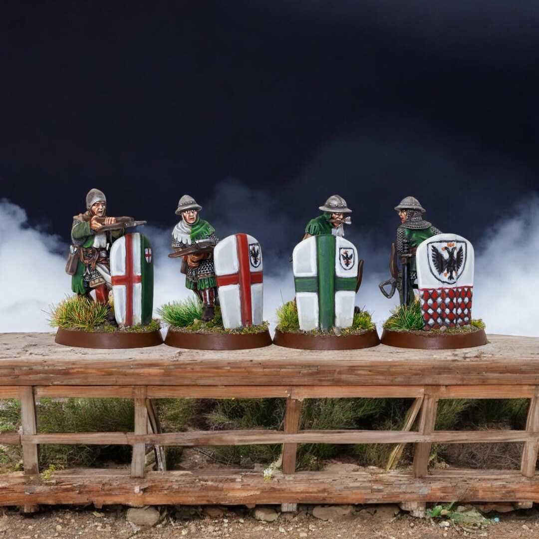 Medieval Genoese Crossbowmen Set 1: 28mm Wargame Miniatures - Etsy