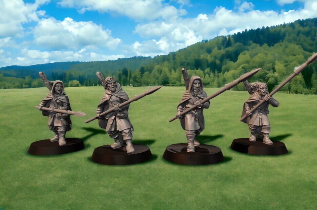 Rangers With Spears Ideal for MESBG, Lotr 28mm 1/56 Unpainted Wargames ...