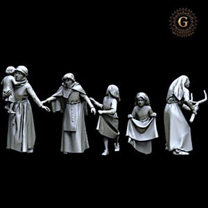 Medieval Villagers: 28mm Wargaming Figures- Garrison Miniatures - Etsy