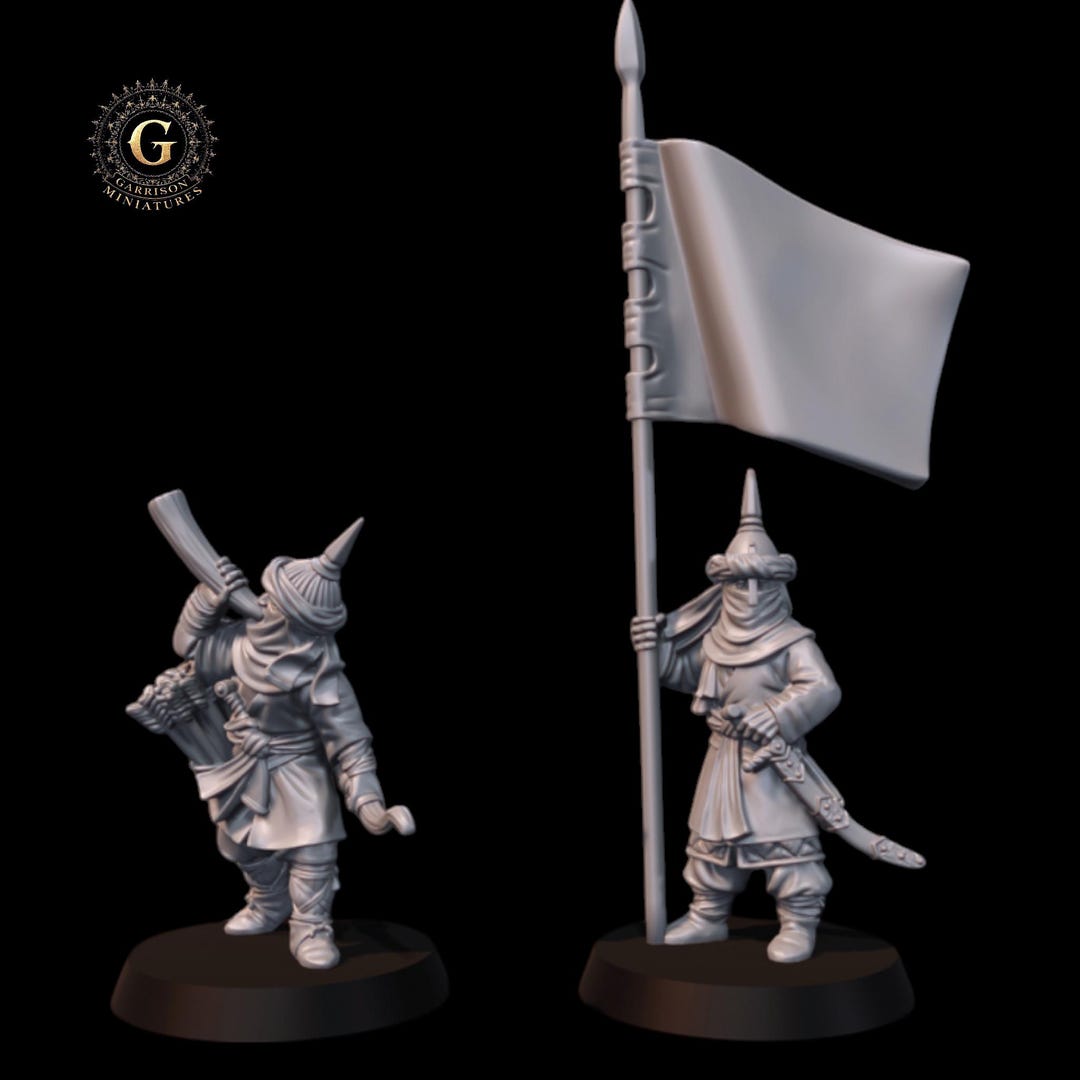 Southron Banner & Hornblower , 28mm Wargame Miniatures - Etsy