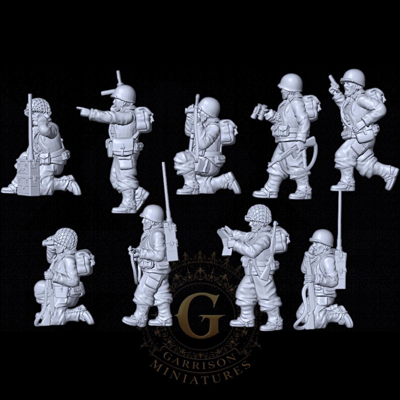 US Infantry HQ Set: 20mm and 28mm Wargame and Display Miniatures - Etsy