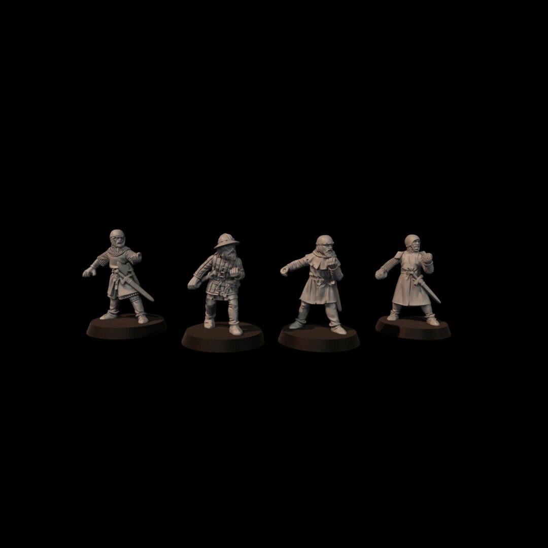 14thc Scots Pikemen Set 5 28mm 1/56 Unpainted Wargames and Collectors ...