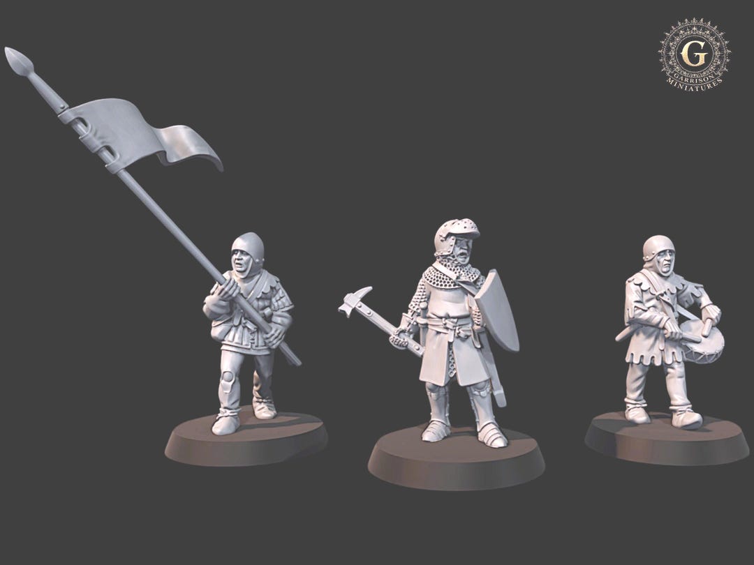 14th Century Infantry Command: 28mm Wargaming - Garrison Miniatures - Etsy