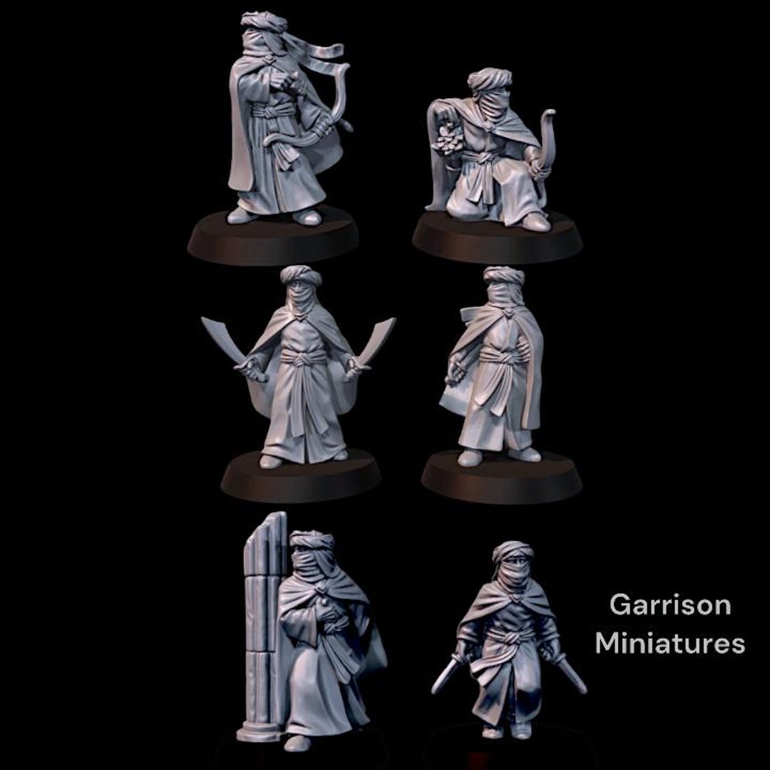 Southron Assassins X6 28mm 1/56 Wargames Collectors Figures by Medbury ...
