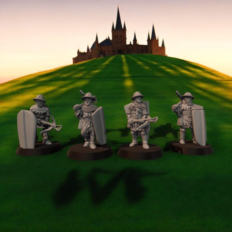 Genoese Crossbowmen X4: 28mm Medieval Wargame and Display Miniatures - Etsy