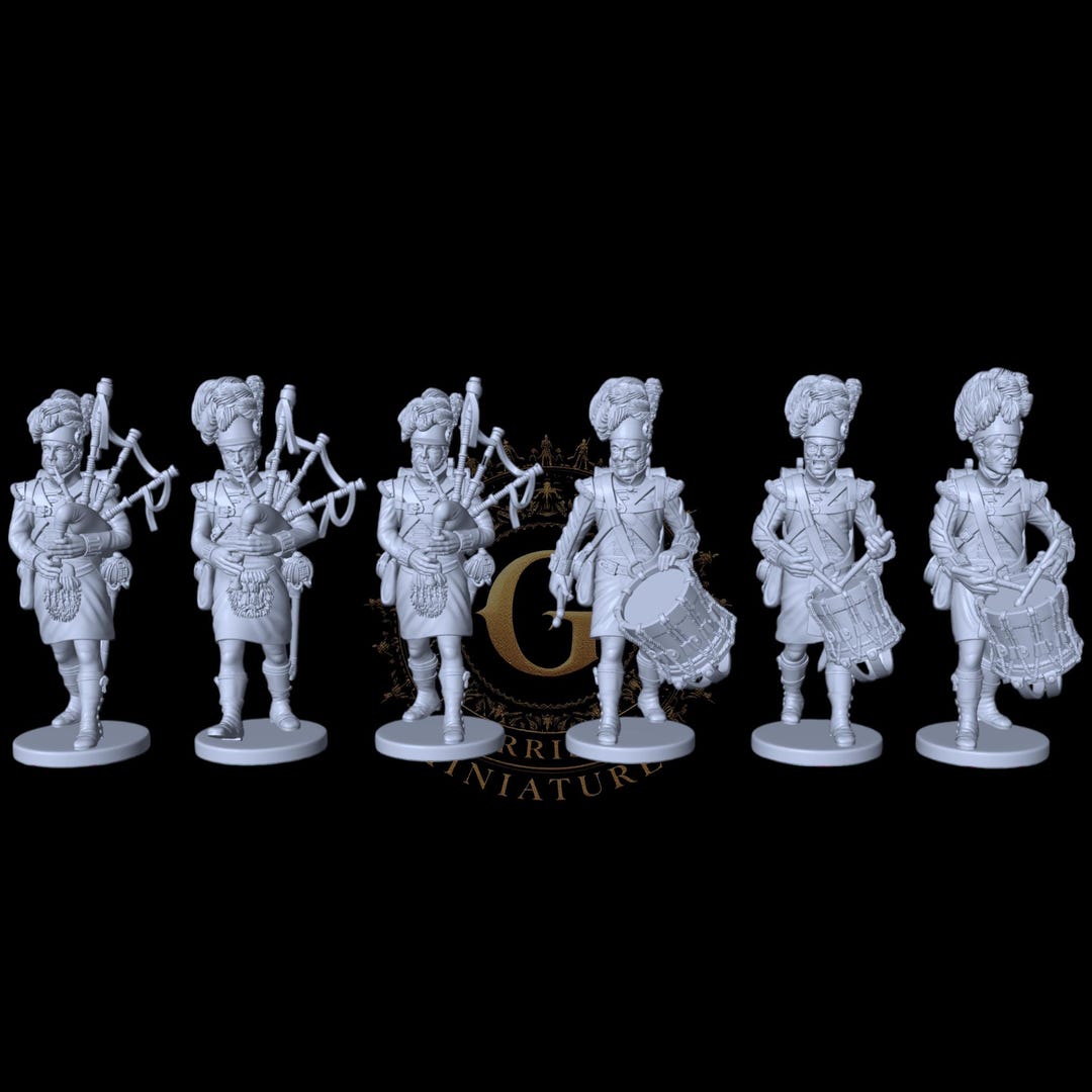 Scots Pipes & Drums: 28mm Napoleonic Wargame and Display Miniatures - Etsy
