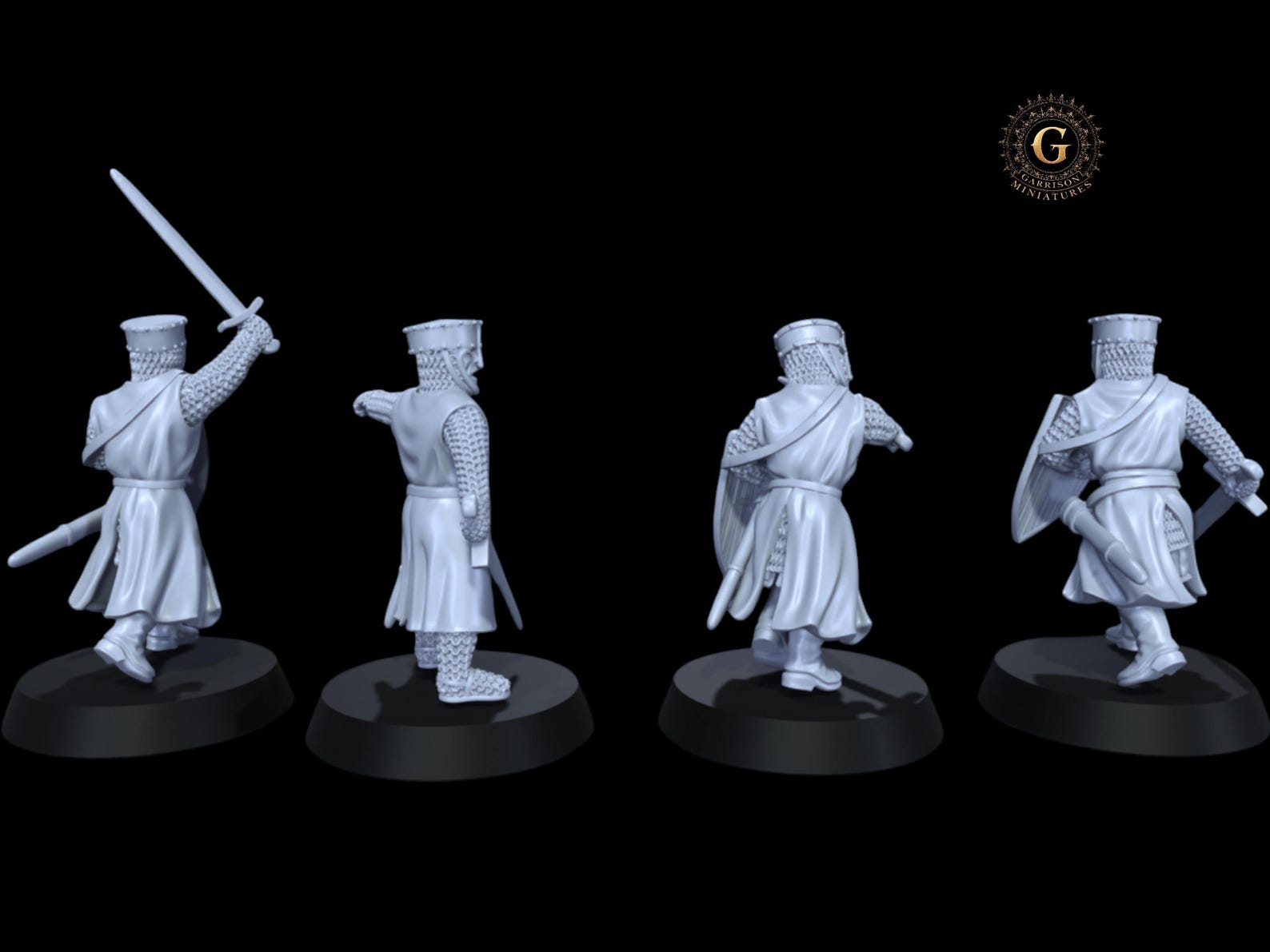 Medieval Foot Knights Set 1: 28mm Historical Wargame Miniatures - Etsy
