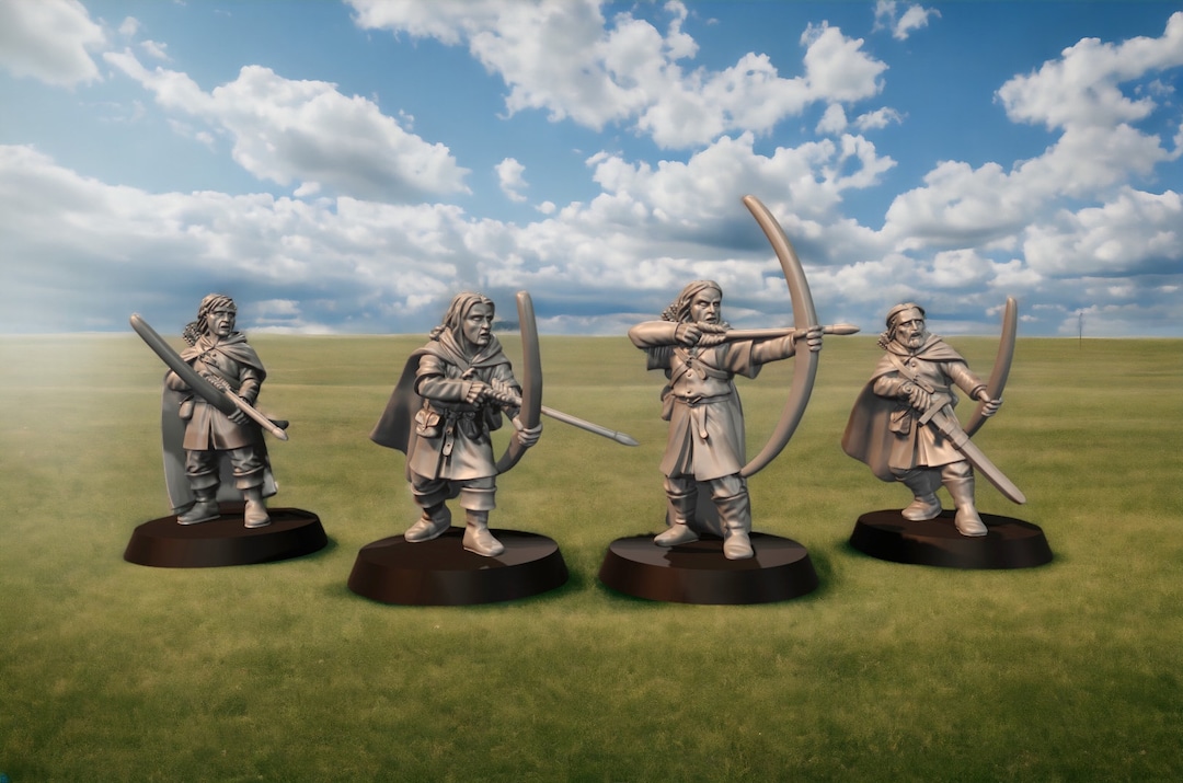 Ranger Archers Set 2 - Ideal MESBG, Lotr 28mm 1/56 Unpainted Wargames ...