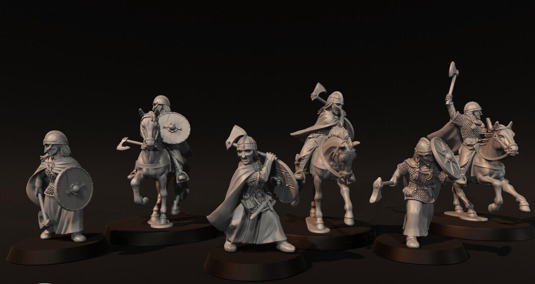 Shieldmaidens With Axes Rohan Rohirrim MESBG, LOTR 28mm 1/56 Wargames ...