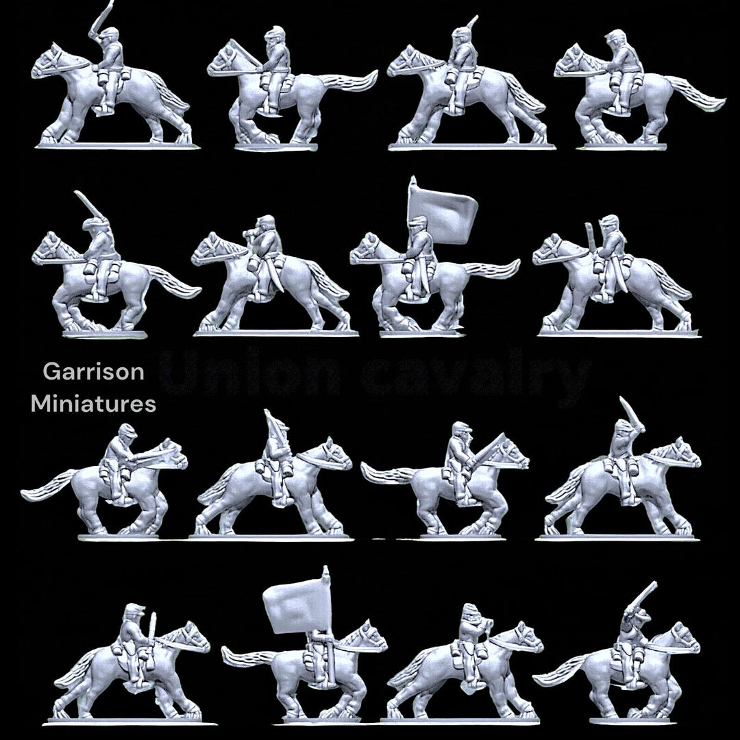 15mm American Civil War Union Cavalry Unpainted Wargames Collectors ...