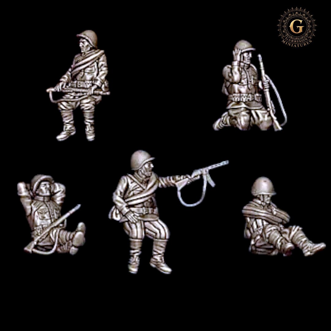 WW2 Red Army Tank Riders X5 - 28mm Ideal Bolt Action Etc - 5 Figures ...