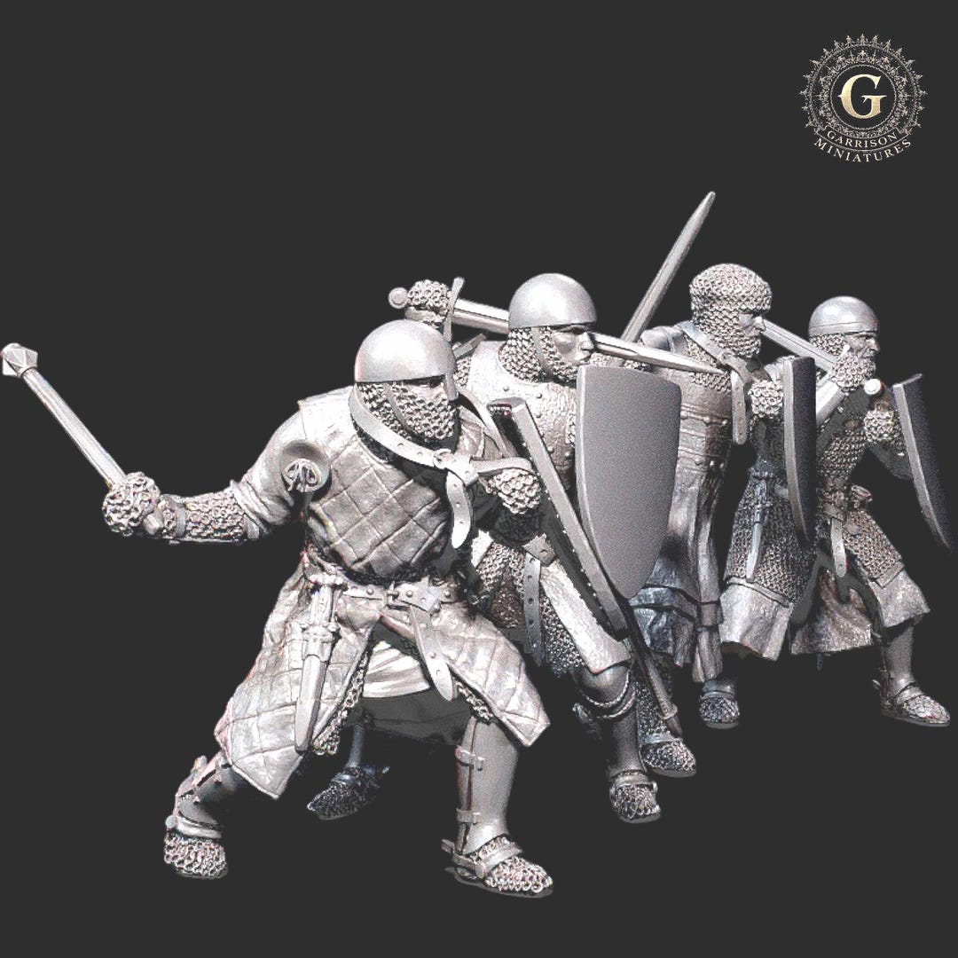 Foot Knights X4: 28mm Medieval Wargame & Display Miniatures - Etsy