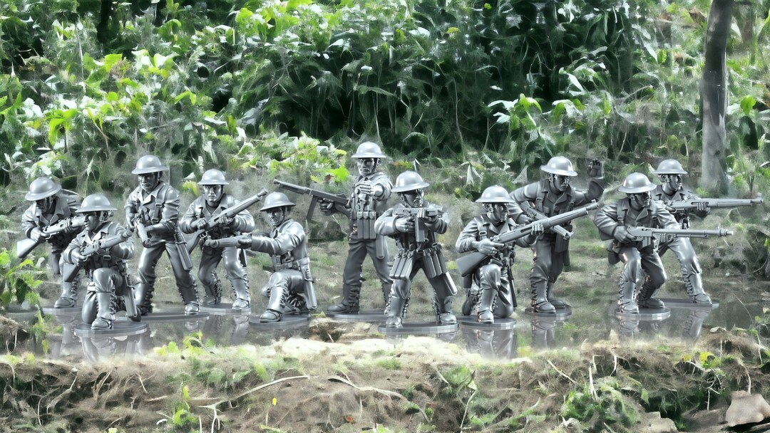 WW2 US Army Philippine Scouts Unit X10 1/56 28mm Wargames & Collectors ...