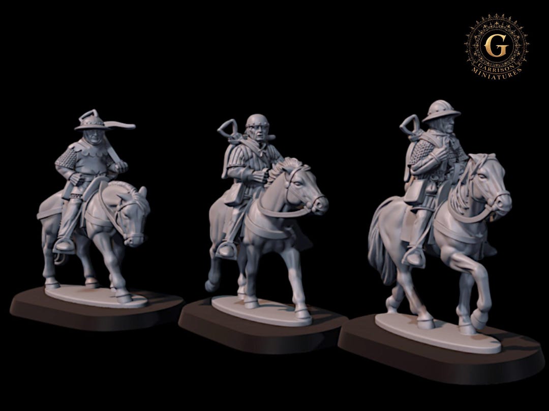 Mounted Medieval Crossbowmen X3 Set 1 - 28mm 1/56 Wargames and ...