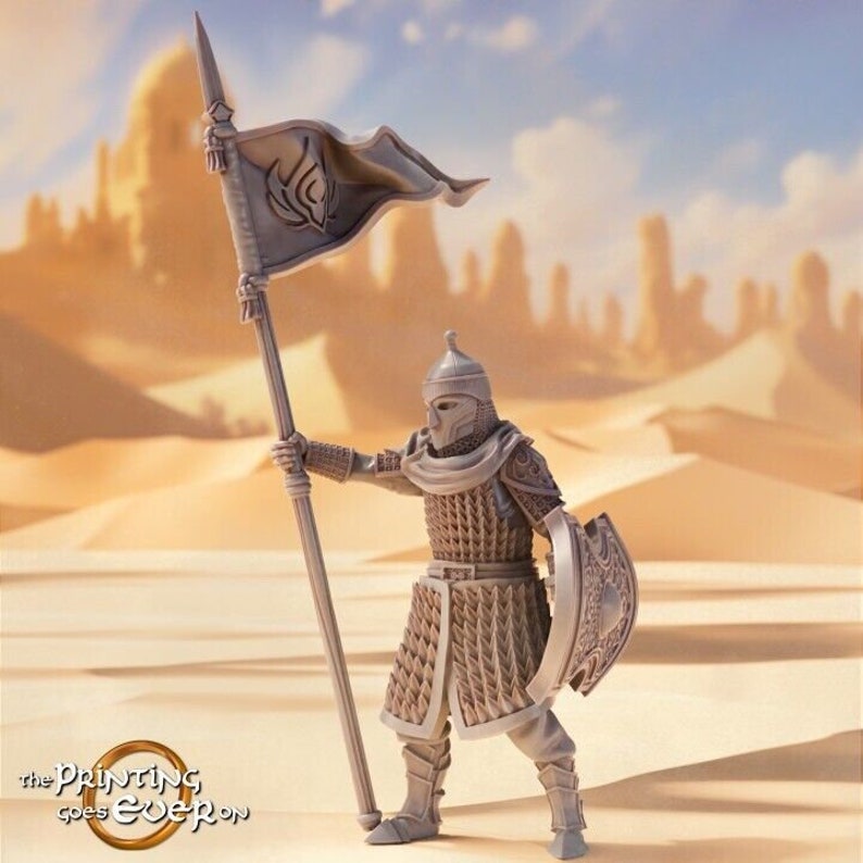 Easterling Command Set 28mm, Perfect for Wargames, MESBG, Lotr, and Collectors 3 Figures on Foot ...