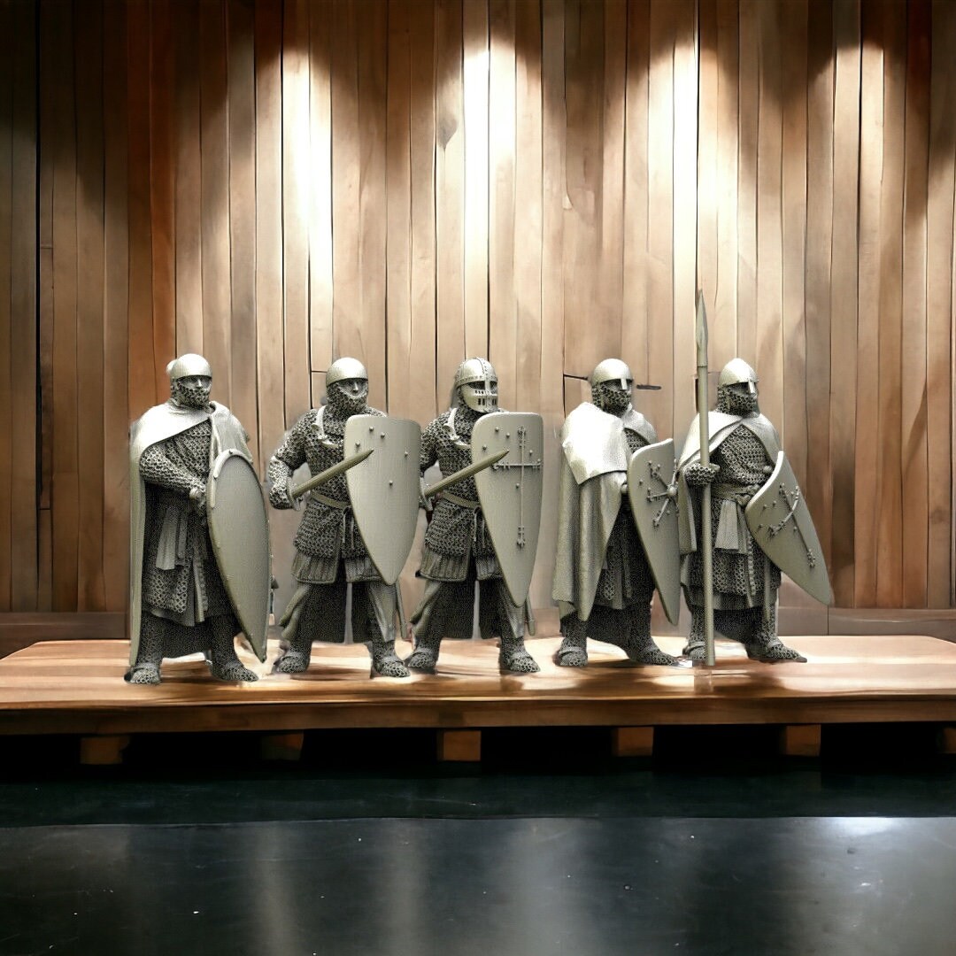 Iberian Christian Court Guards X5: 28mm Medieval Wargame and Display ...
