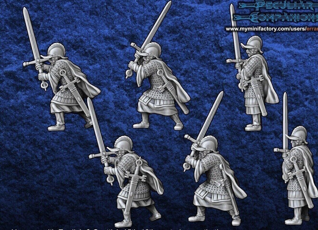 C15th/16th Medieval Scots Gallowglasses 28mm 1/56 Wargames and ...