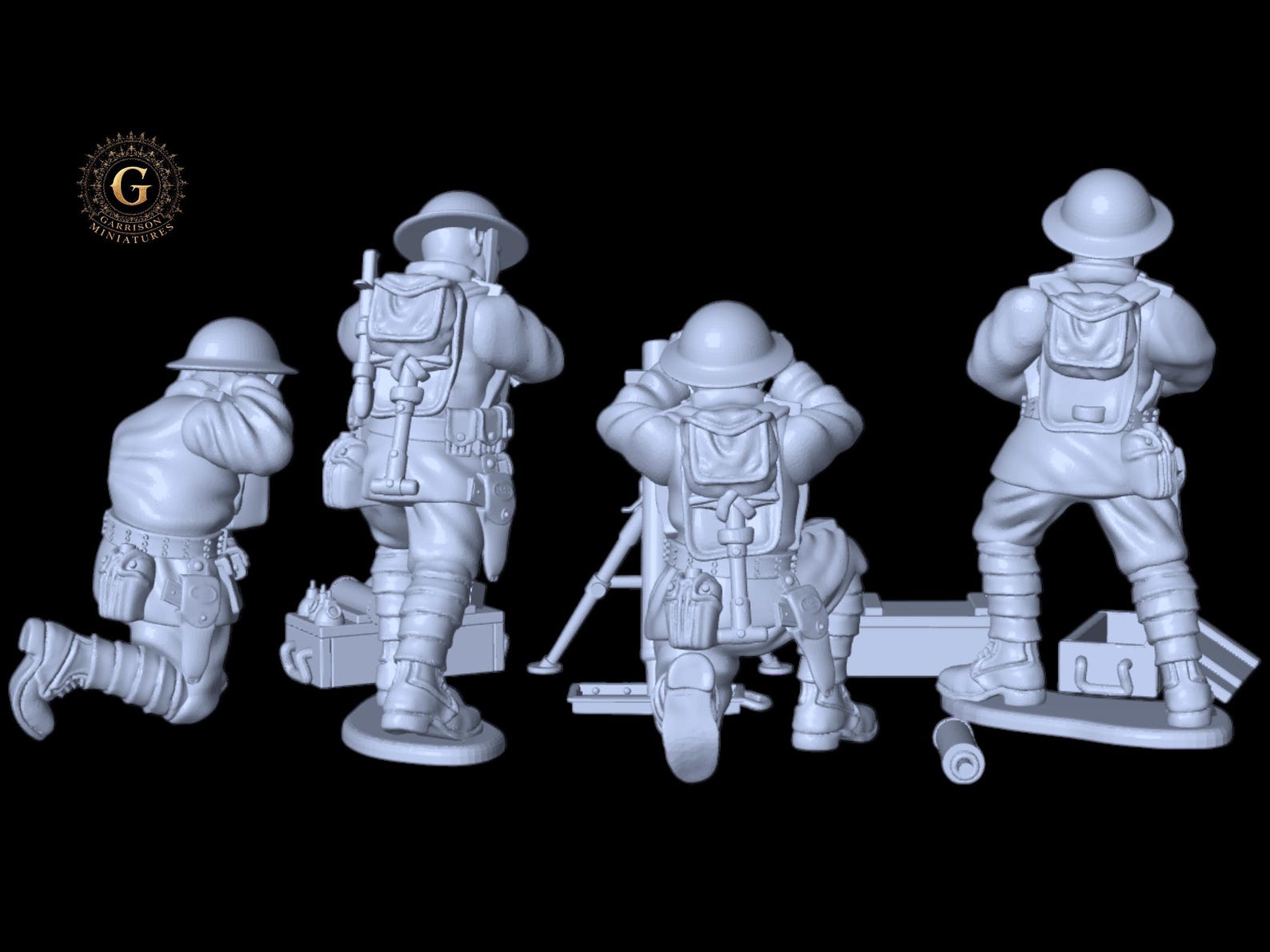 USMC Stokes Mortar Team: 28mm WW1 Wargame and Display Miniatures - Etsy