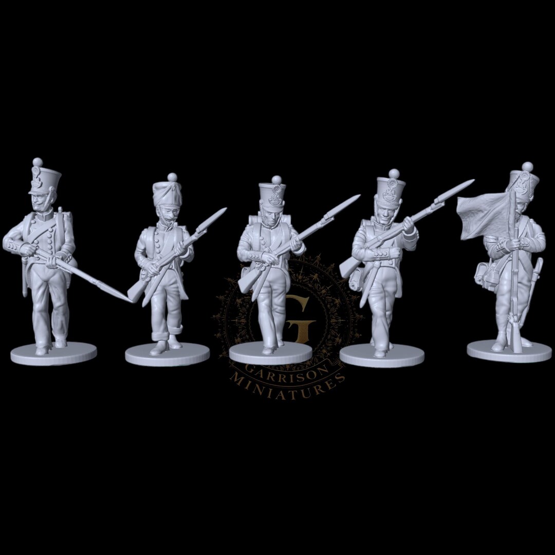 French Infantry X5 Waterloo 28mm Napoleonic Wargame and Display ...