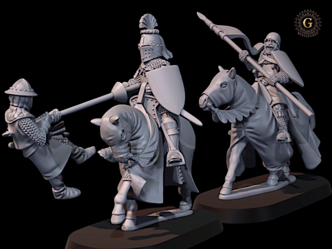 14C Knights Attacking: 28mm Medieval Wargame & Display Miniatures - Etsy