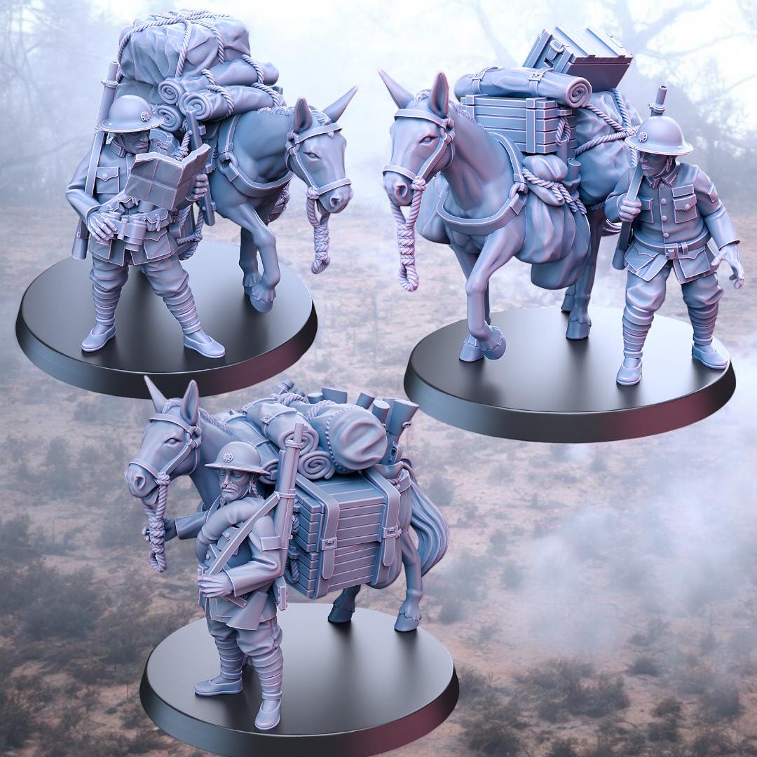 Chinese NRA Pack Mules: 28mm Wargame Miniatures - Etsy