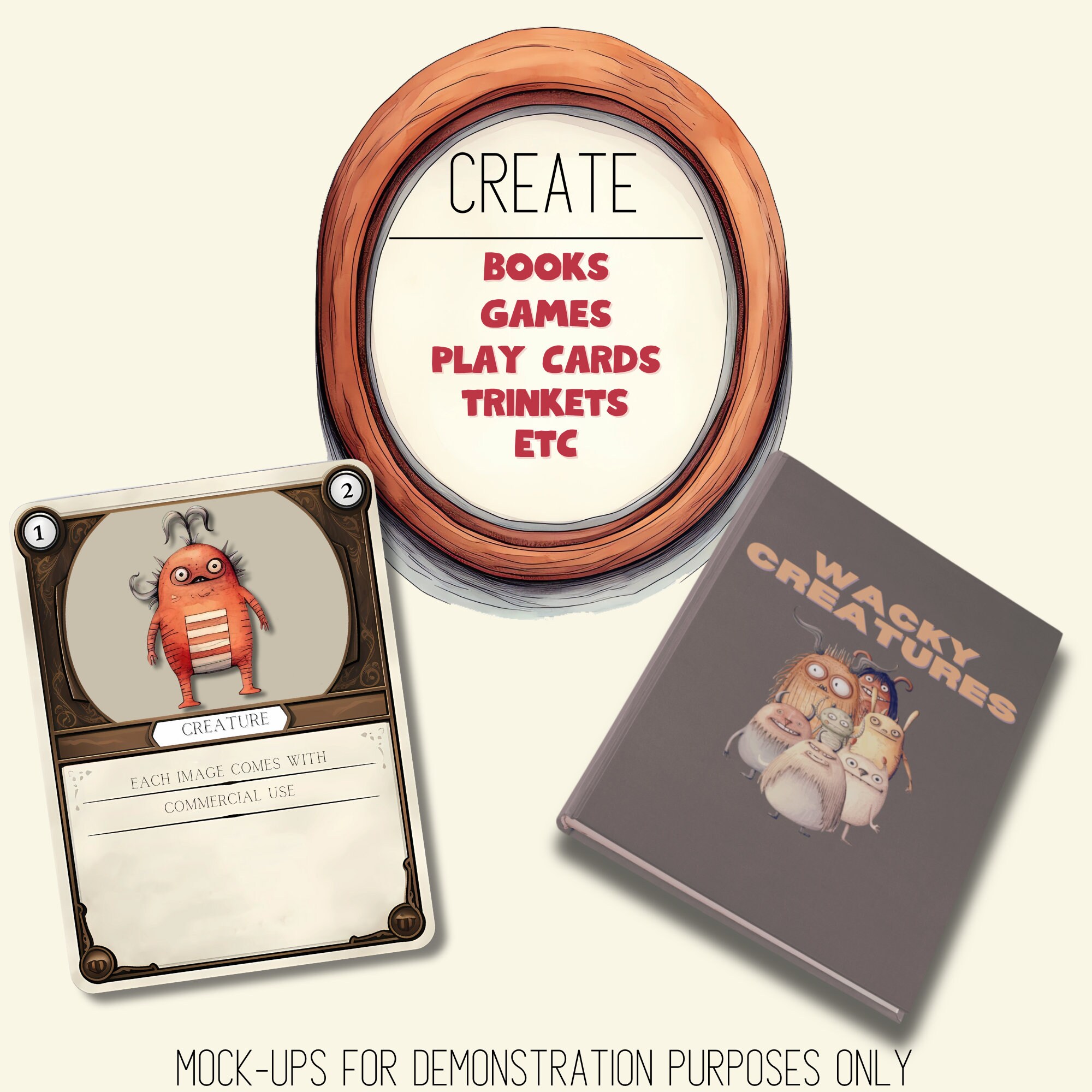 Wacky Sketch Style Creatures Clipart Bundle, 122 Transparent PNG, RPG ...