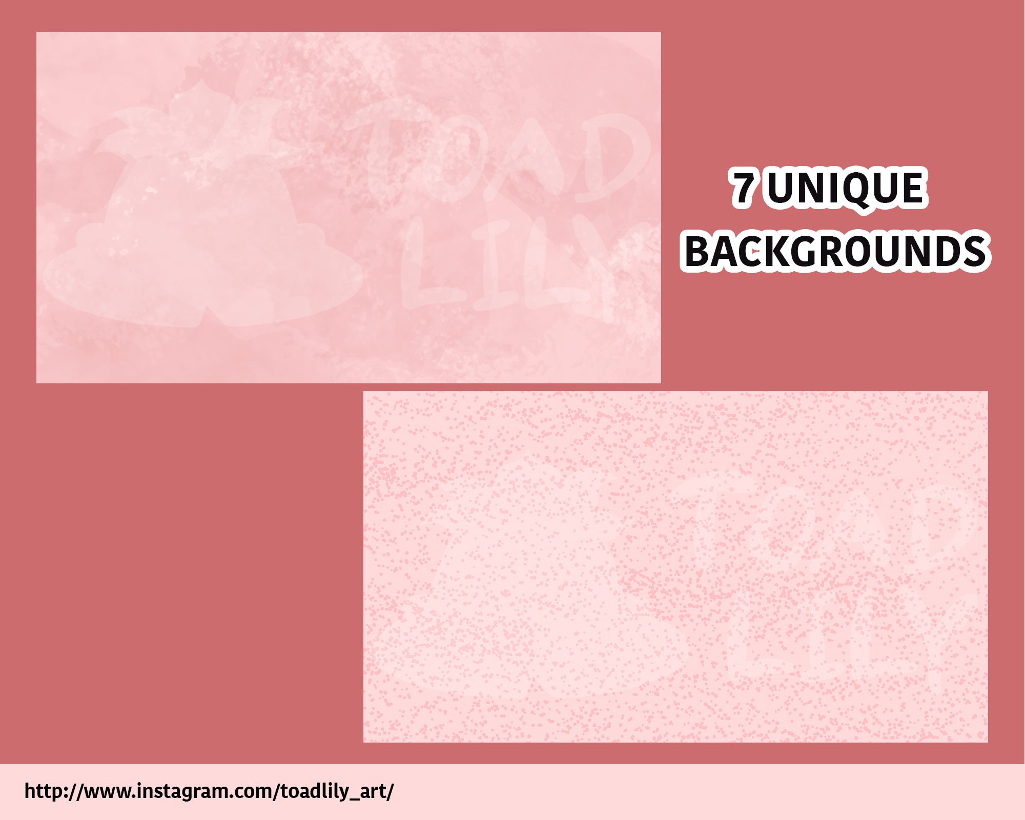 Pretty Pink Twitch Streamer Background Bundle 8 Backgrounds, 2 Cam ...