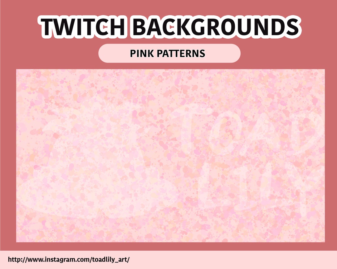 Pretty Pink Twitch Streamer Background Bundle 8 Backgrounds, 2 Cam ...