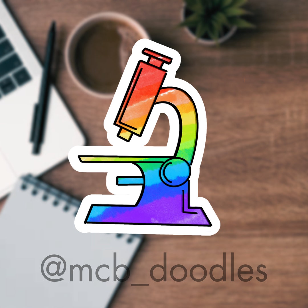 Pride Scope Rainbow Microscope Sticker LGBTQ2IA Pride Vinyl Decal ...